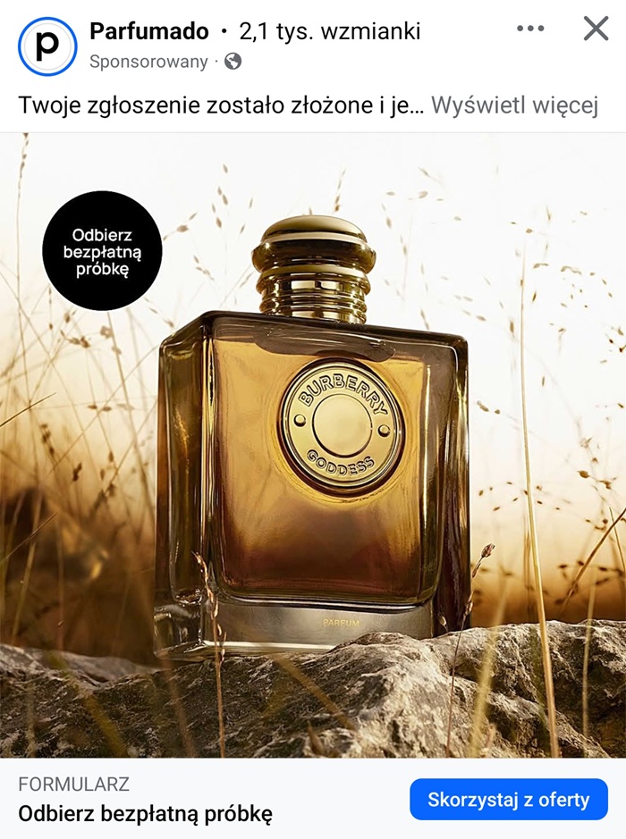 Darmowe próbki perfum Goddess od Burberry - Zakupersi