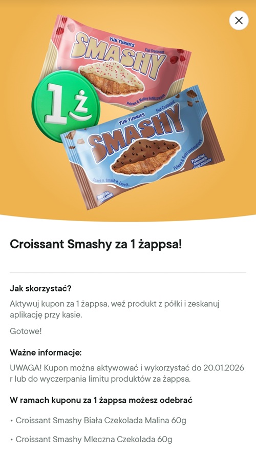 Darmowy Croissant Smashy w Żabce – wystarczy 1 żapps - Zakupersi